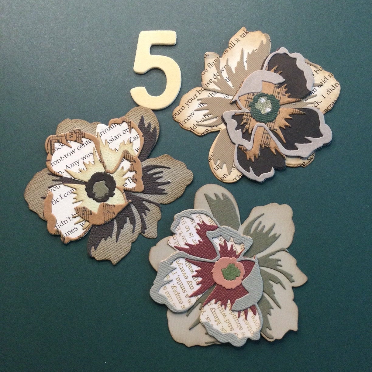 Eclectic Color 3D Paper Flowers Multiple Color Sets Set of | Etsy