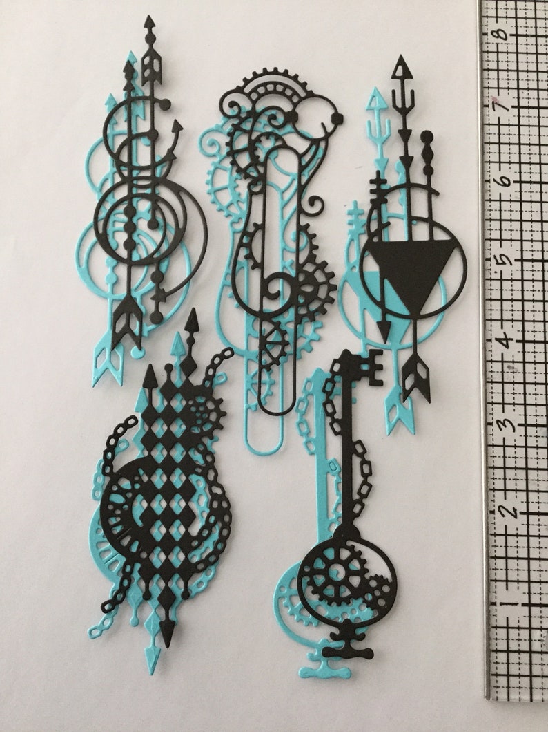 Steampunk * Die Cuts * 10 Pieces in Color Choice * 5 Different Designs ...