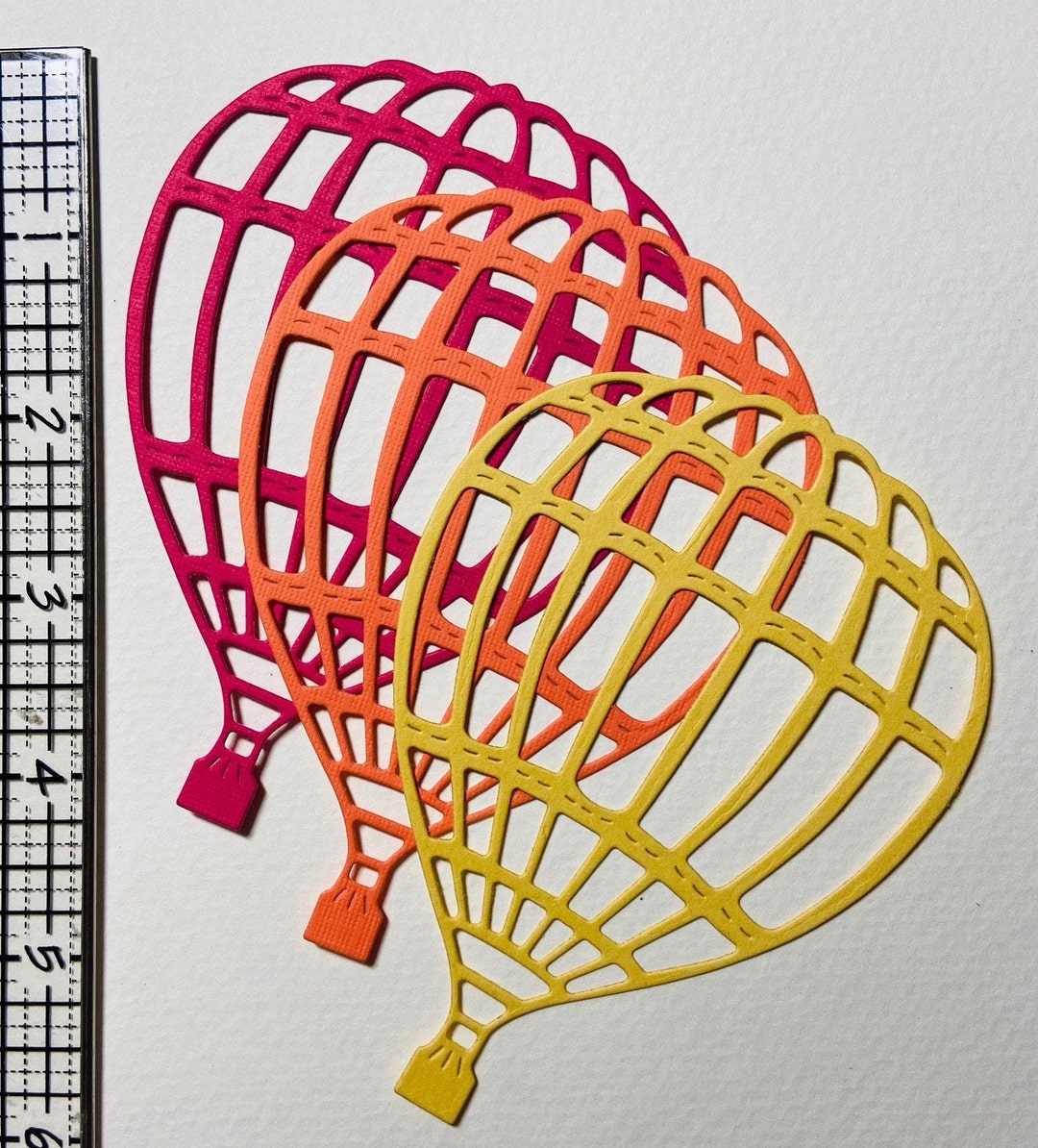 Die Cuts * Steampunk * Hot Air Balloon * 3 Pieces in 3 Colors ...