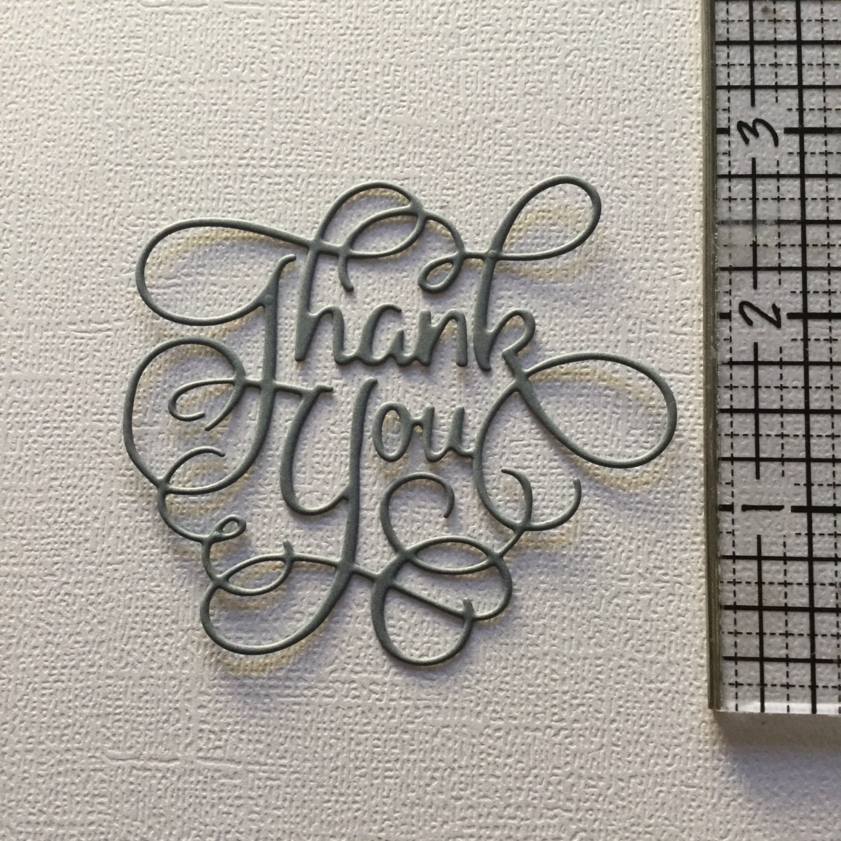 Die Cuts * "thank You" * Script * Filigree * 2 Pieces in 2 Colors * Red ...
