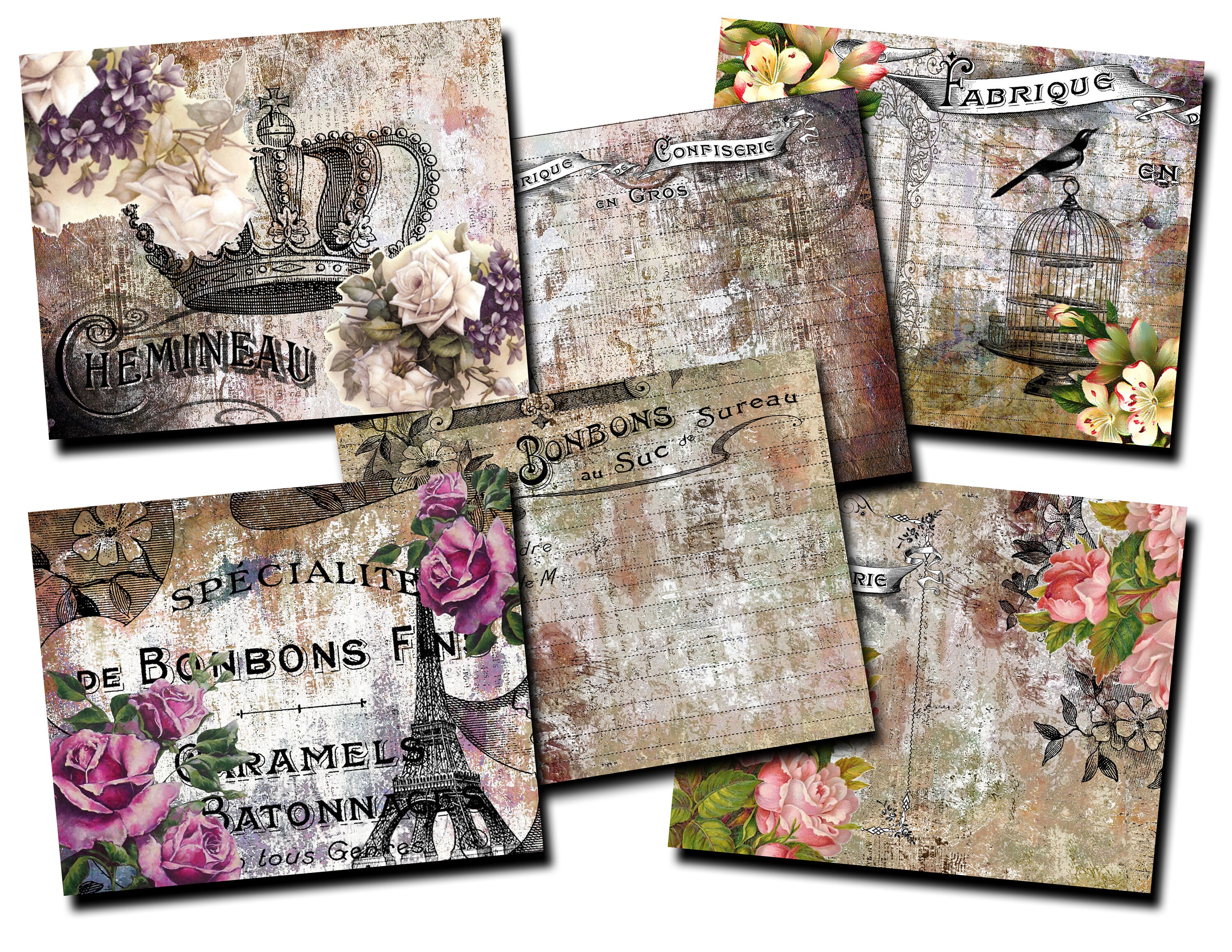 Vintage French Grunge Junk Journal Digital Download Junk - Etsy