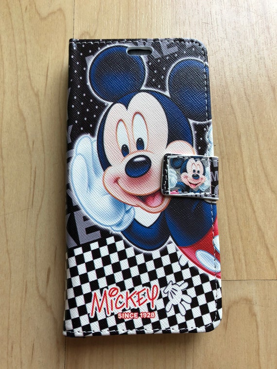 Mickey Mouse Leather Flip Stand Case Wallet for Samsung Galaxy | Etsy