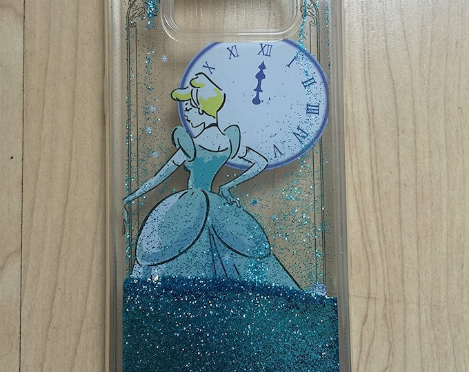Princess Cinderella Bling Sparkle Liquid Glitter Quicksand Case for ...