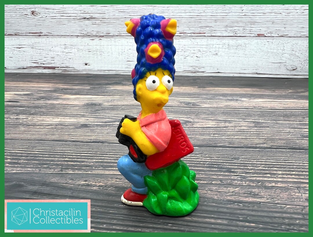 Vintage Toy | 1990 Marge Simpson Camping Bird Watching - Burger King - Etsy