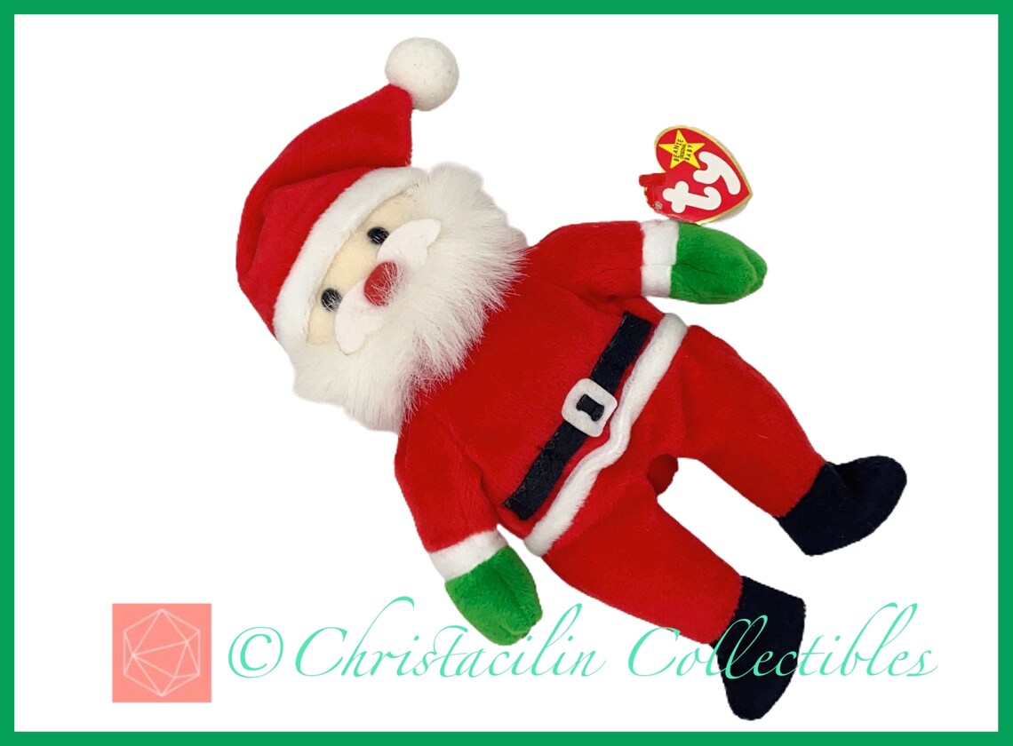 Vintage Toy | 1998 "santa" the Santa Claus Beanie Baby Plush by TY - Etsy