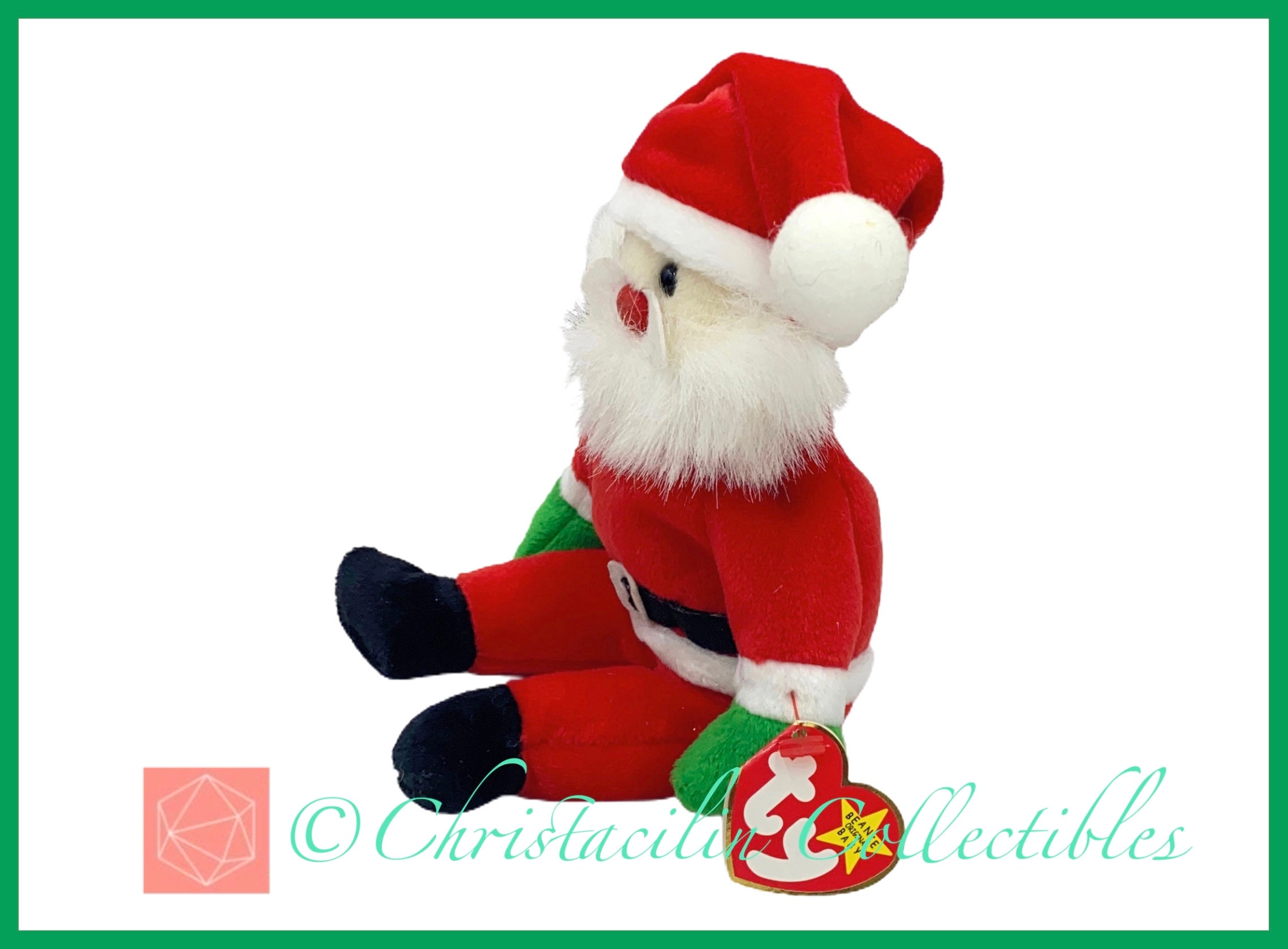 Vintage Toy | 1998 "santa" the Santa Claus Beanie Baby Plush by TY - Etsy