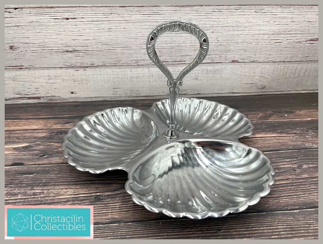 Vintage Kitchen | 1971 Shell Tid-bit Serving Tray by Irvinware - Etsy