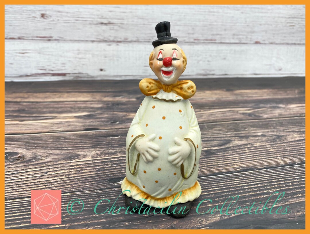 Vintage Figurine | Jolly Clown Bell - Etsy