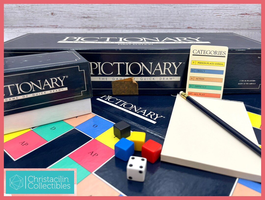 Vintage Toy | 1985 First Edition Pictionary Board Game - Etsy