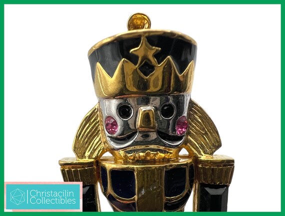 Vintage Jewelry | Monet 1980s Jeweled Nutcracker Broo… - Gem
