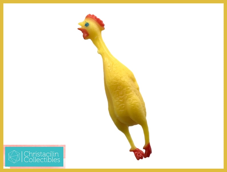 Mini Figure| Tiny "rubber Chicken" Hard Vinyl Plastic Replica for ...