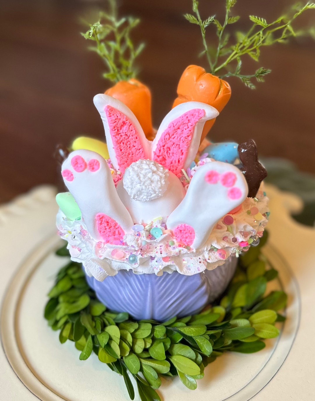 Easter Bunny Butt Faux Whip Cup, Easter Bunny, Easter Tablescape ...