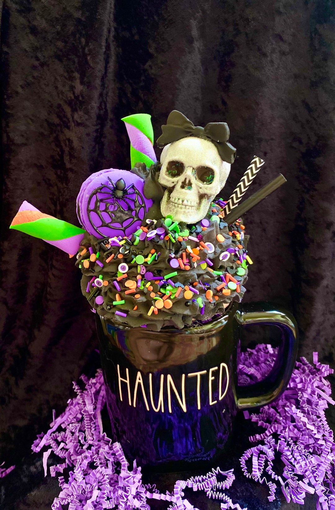 Halloween Faux Whip Topper, Fake Whip Topper, Skeleton, Fake Bake ...