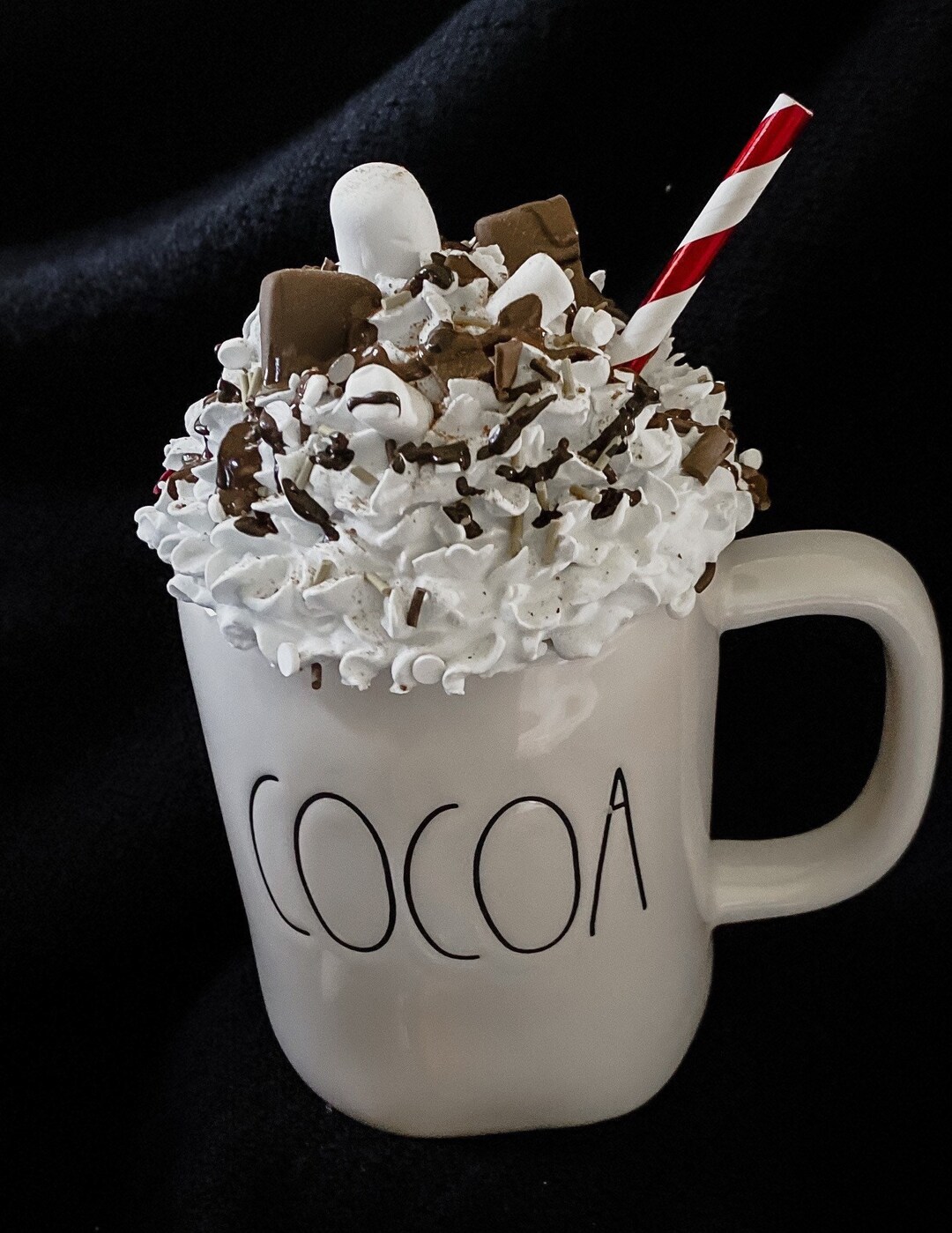 Hot Cocoa Faux Mug Topper/ Christmas Decor/rae Dunn Mug Topper/ - Etsy