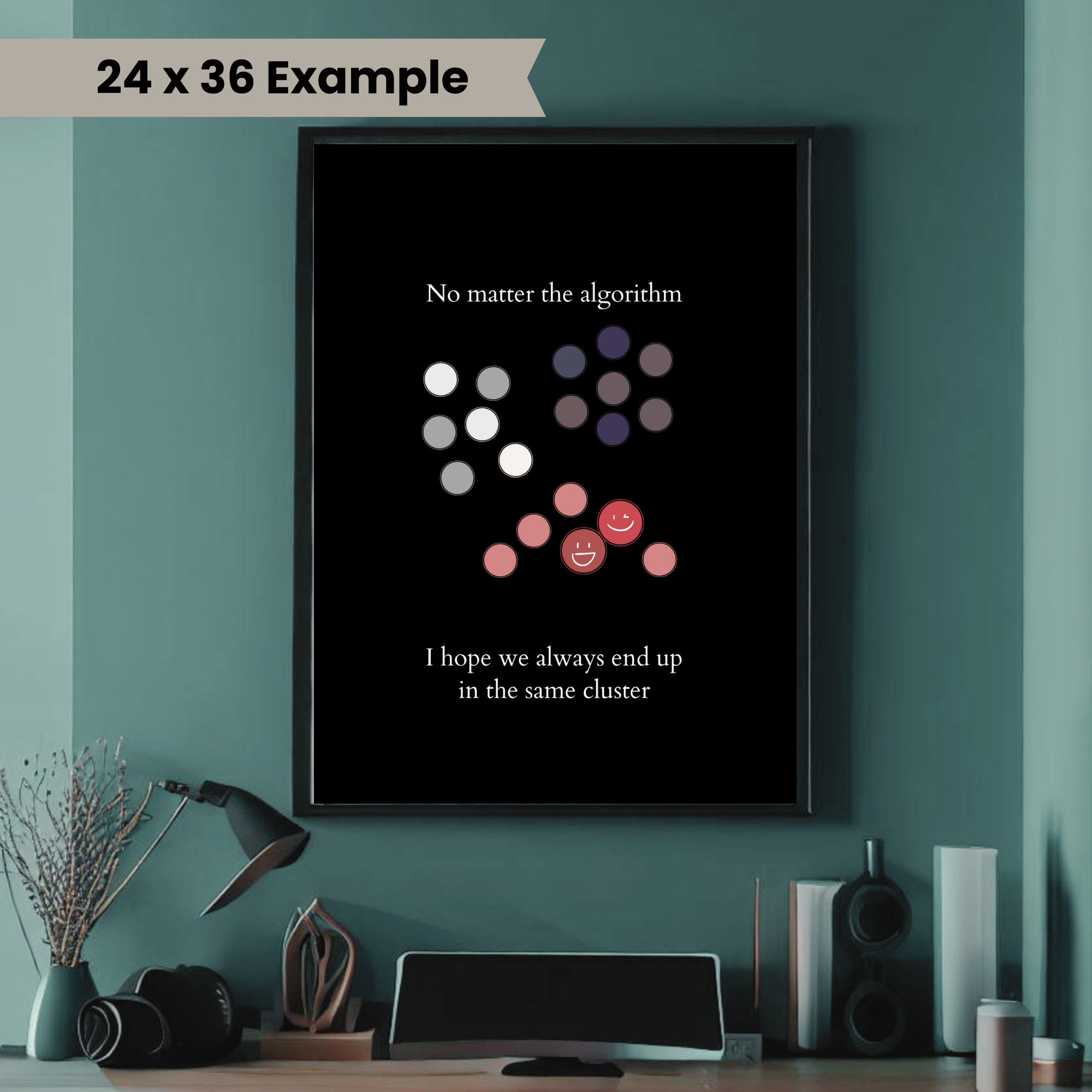 Data Analyst Gift. Statistics Wall Art. Clustering. Digital Download ...