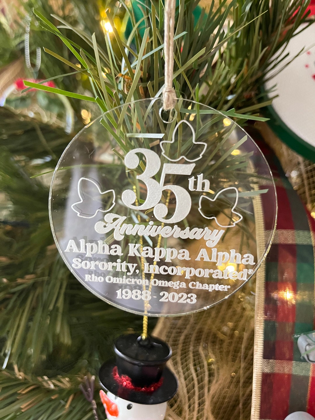 Bulk Custom Logo Christmas Ornaments - Acrylic Laser Engraved Ornament ...