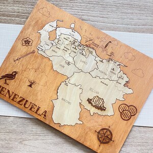 3D Venezuela Puzzle Map: Personalized Wooden Home Decor - Etsy