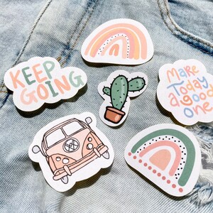 Aesthetic Stickers Pack, Summer Aesthetic, Boho Vibes, Pack of Six, 6 ...