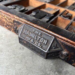 Antique 1920s Hamilton Printers Tray Display With Collection of Antique ...