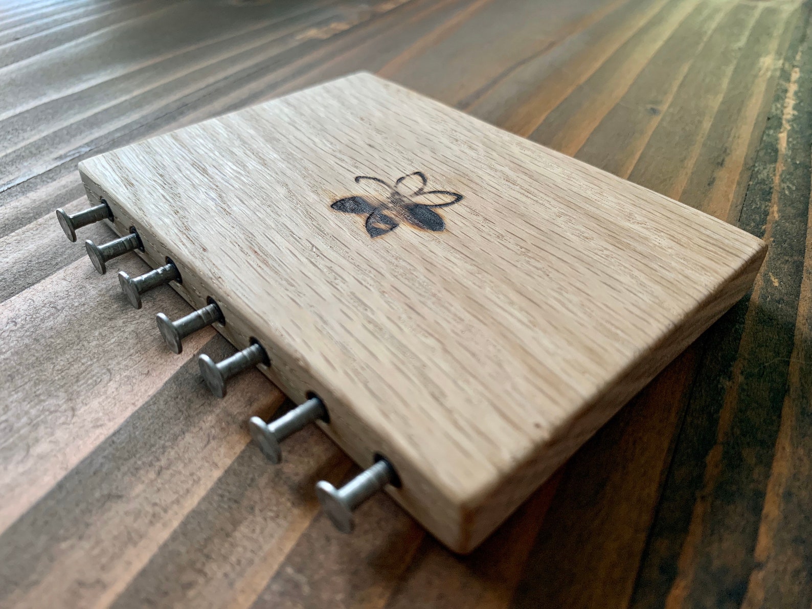 Handmade Wooden Nail Balancing Puzzle Toy Game With Built in Storage ...