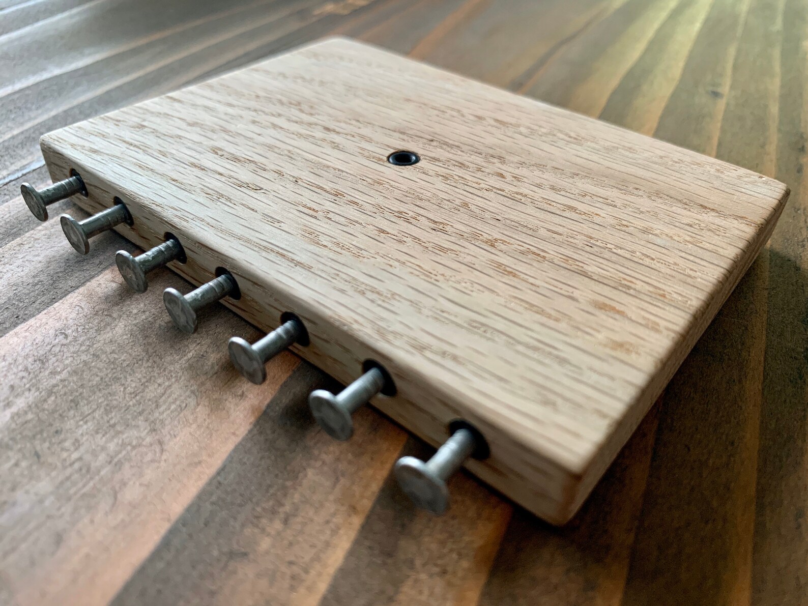 Handmade Wooden Nail Balancing Puzzle Toy Game With Built in Storage ...