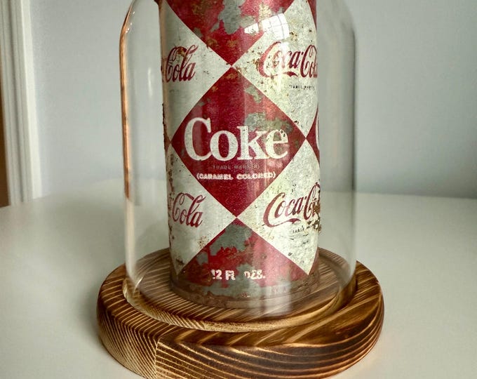 Rare Harlequin Coca-cola Can – 1960s Diamond Motif Rusty Relic in Glass ...