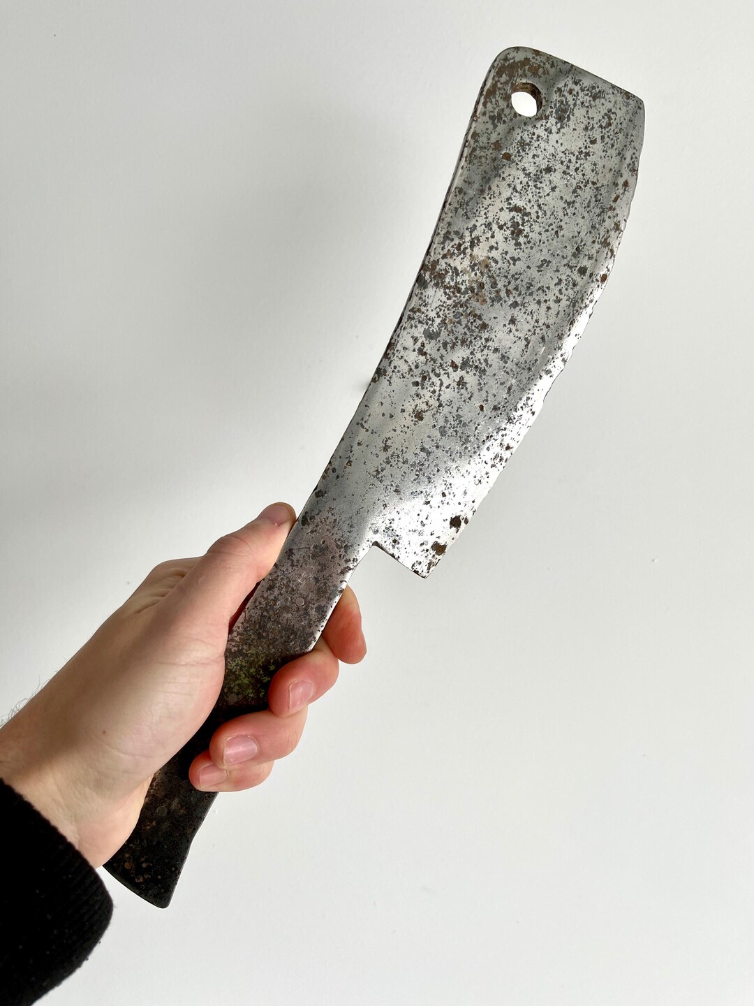 Antique Butchers Knife Meat Cleaver Found Metal Detecting Large Vintage ...