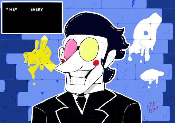 Spamton Shop Print - Etsy