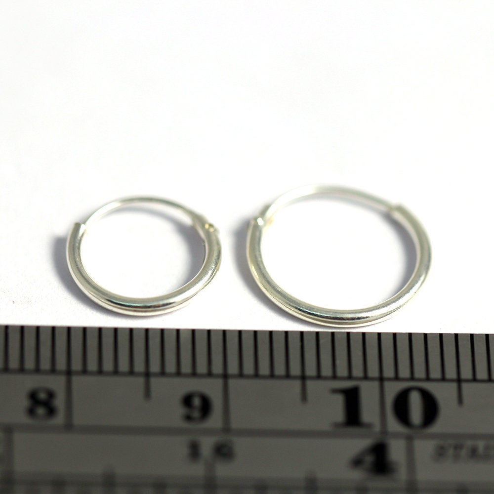 Plain Sterling Silver Earring Huggie Earring Hinged Earring | Etsy