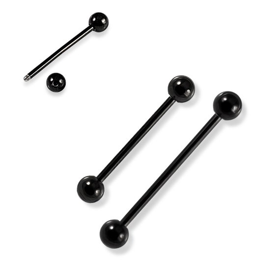 black-tongue-bar-anodized-surgical-steel-tongue-ring-tongue-etsy
