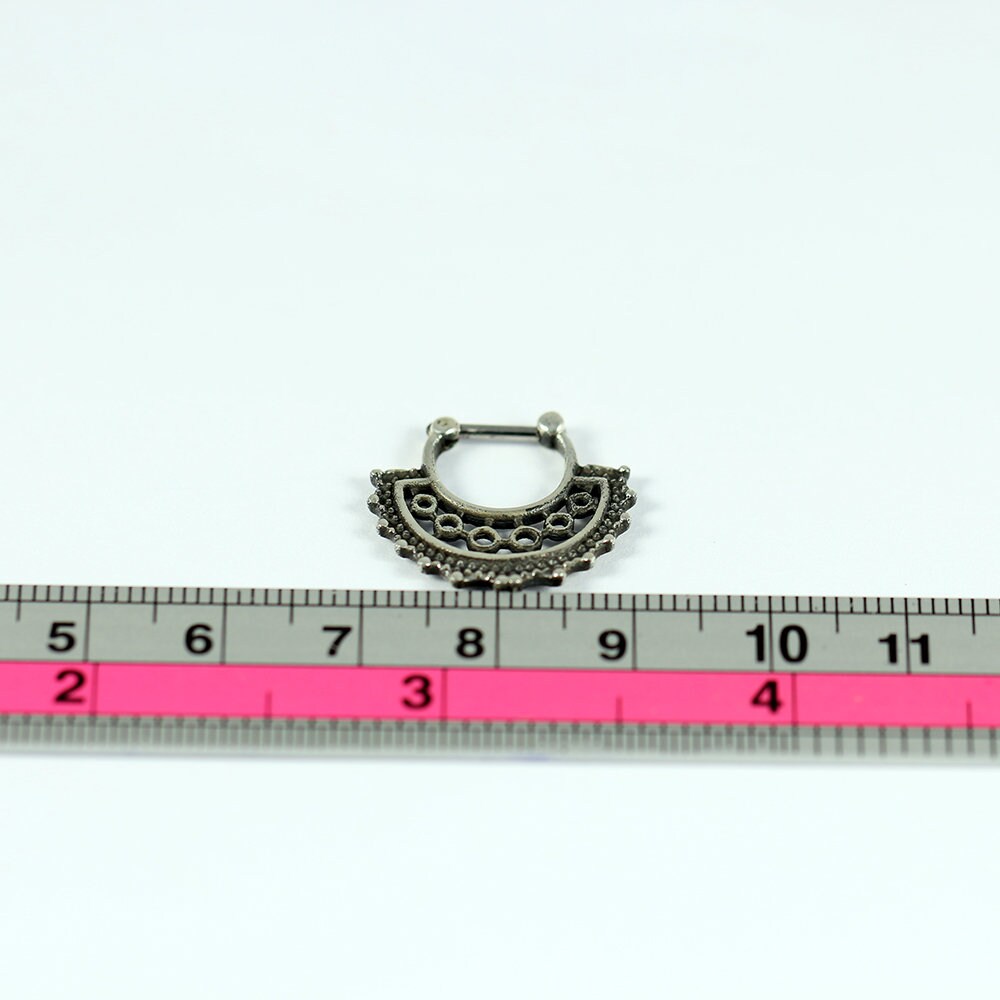 Circle Tribal Septum Ring/ Cartilage Earring Sterling Silver - Etsy Ireland