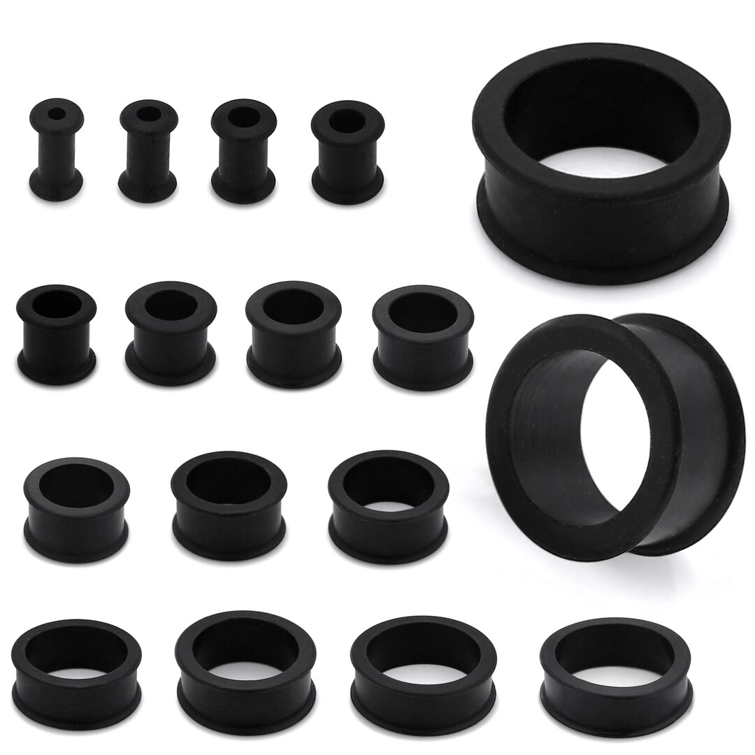 Silicone Black Tunnel Price for One Piece silicone Gauge Tunnel Earring ...