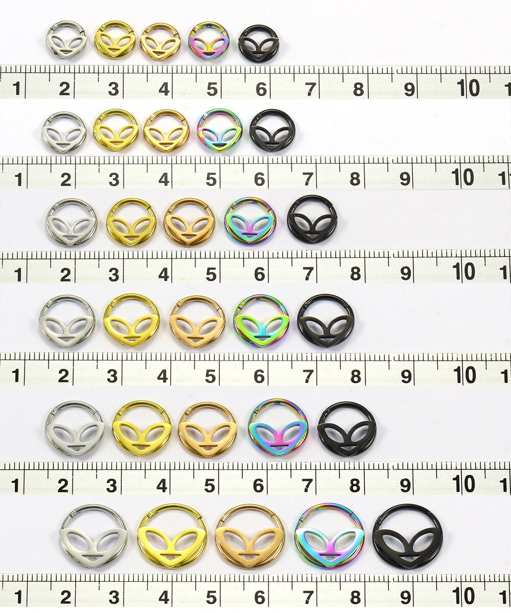 Alien Septum Ring/ Cartilage Earring Hinged Septum Nose Ring | Etsy