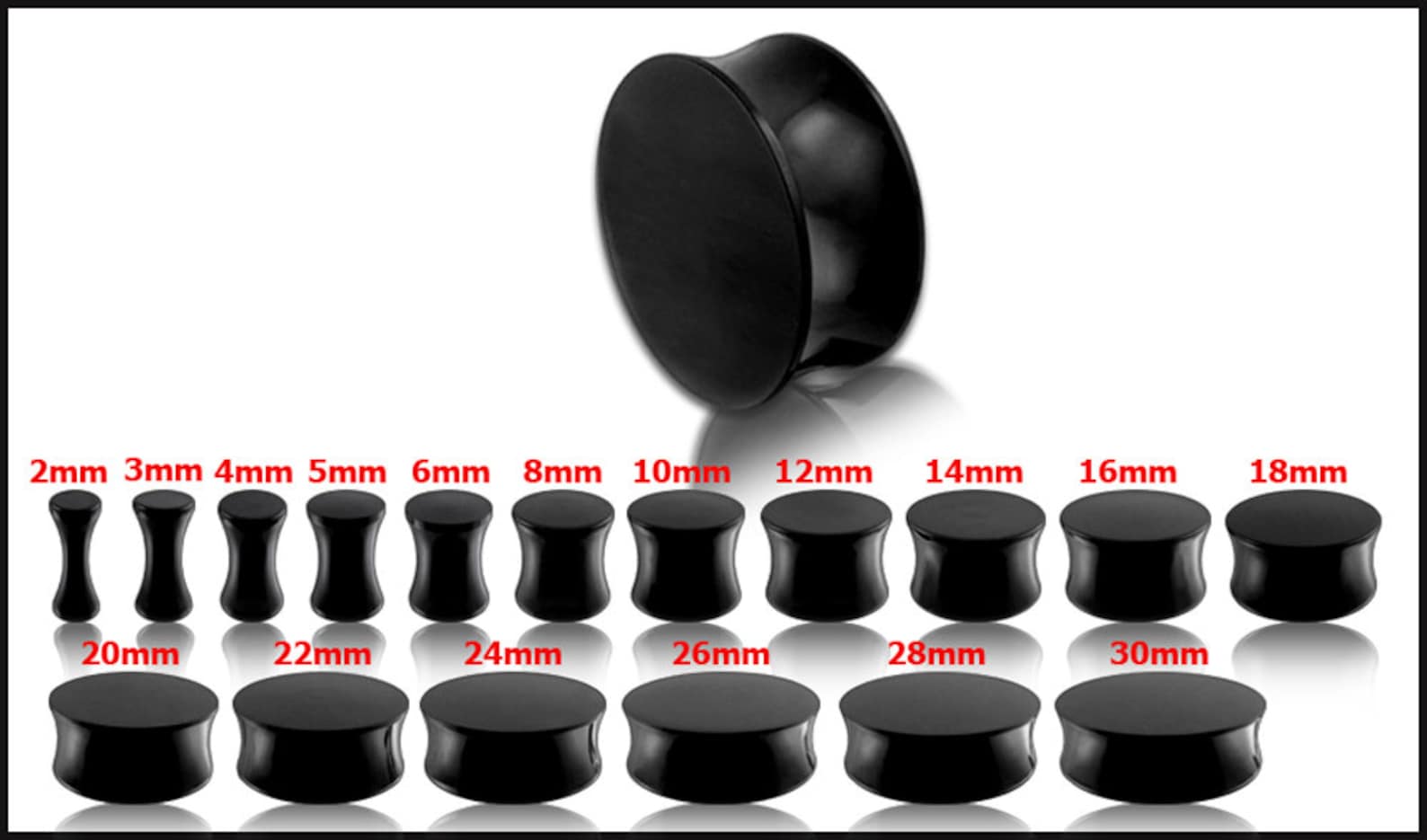 Simple Black Flesh Plug Saddle Plugs Gauge Earrings Plugs - Etsy