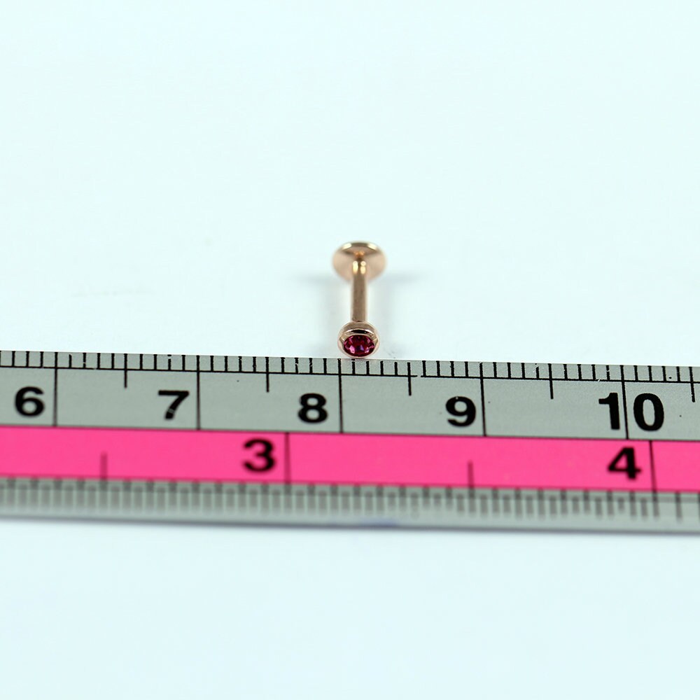 3mm Crystal Labret Rose Gold Stud Lip Labret/cartilage - Etsy UK