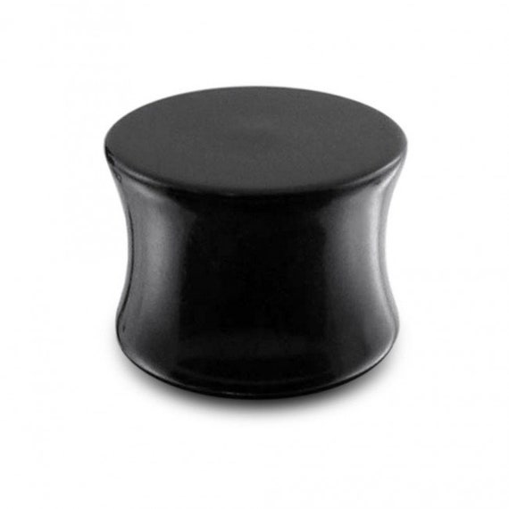 Simple Black Flesh Plug Saddle Plugs Gauge Earrings Plugs | Etsy