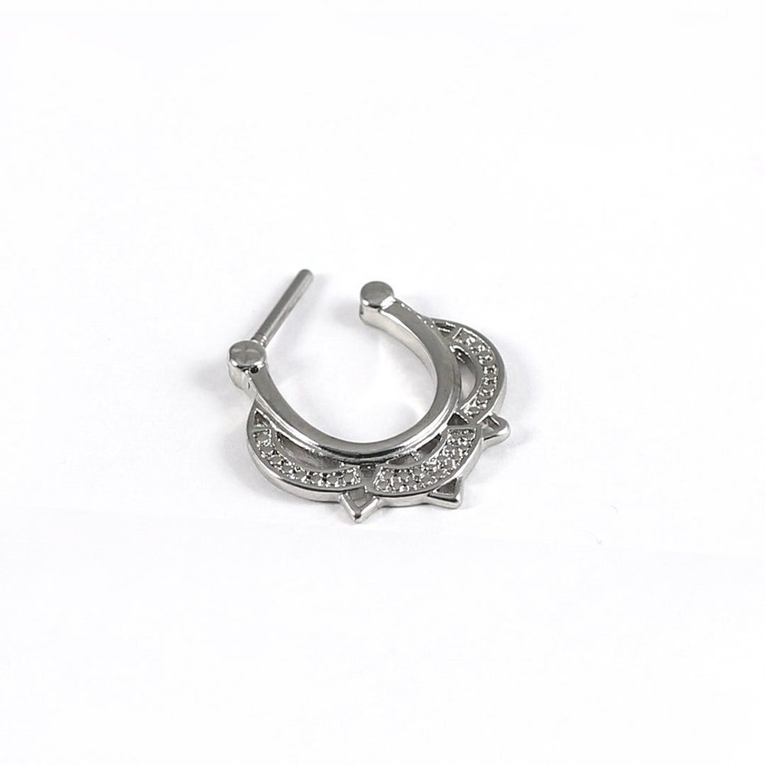 Dotted Tribal Septum Ring Septum Clicker Septum Jewelry 14G - Etsy