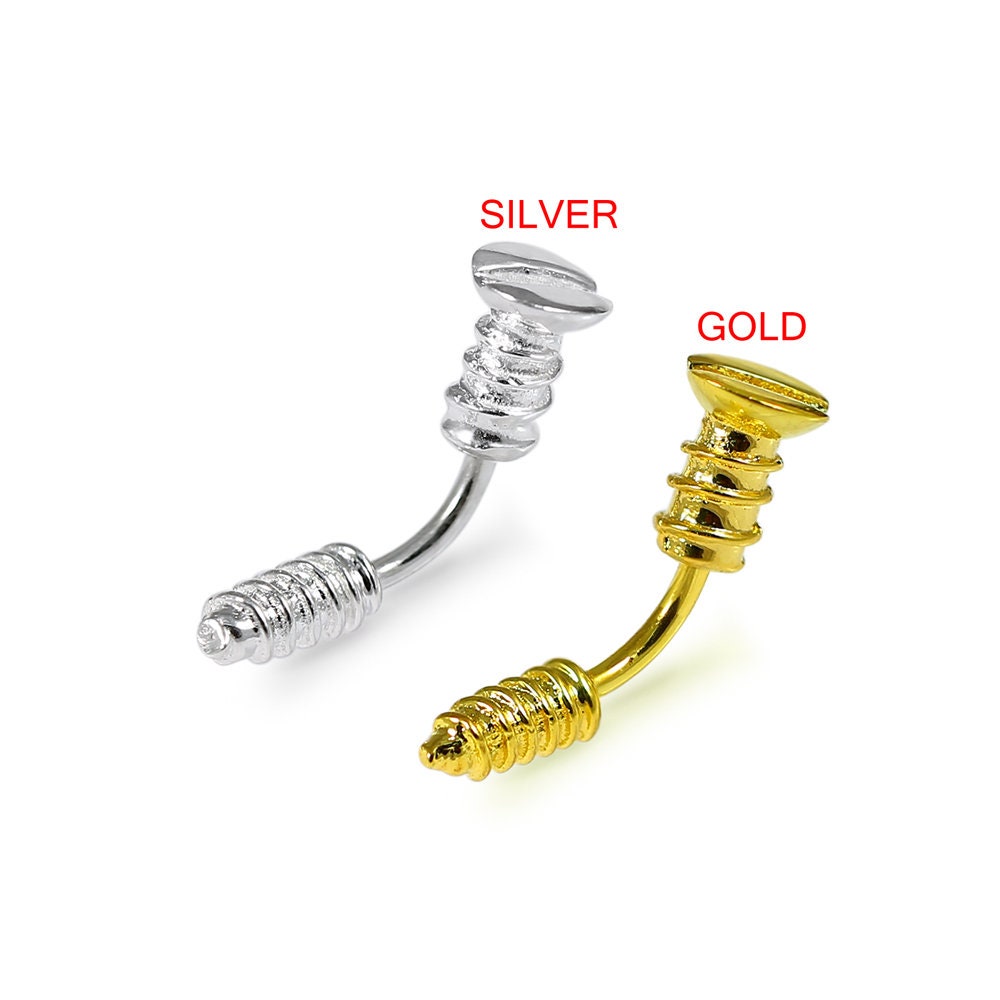 Screw Eyebrow Jewelry/ Cartilage Earring Sterling Silver and | Etsy