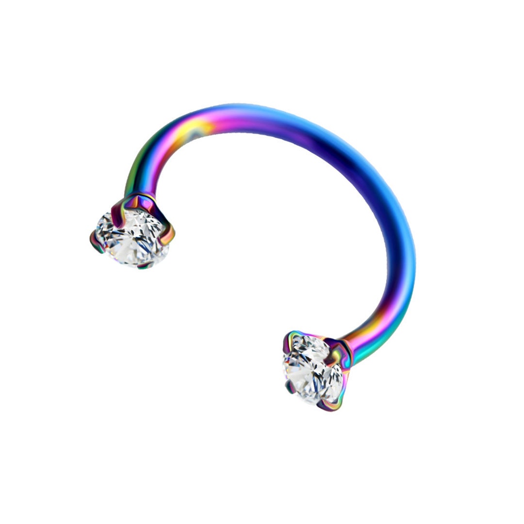 Runde CZ Circular Barbell Knorpel Hoop Tragus Ohrring / Helix Hoop ...