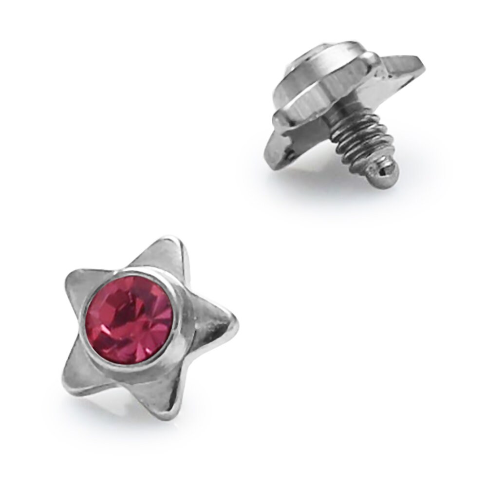 Star Dermal Top Surgical Steel Microdermal 14G Stud Price - Etsy