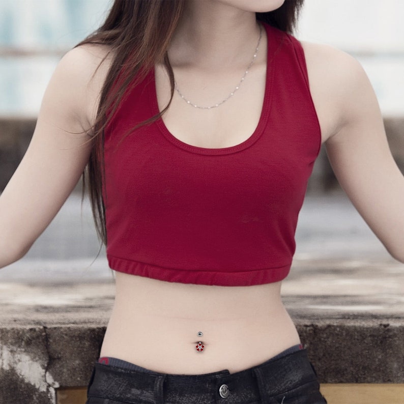 Small Flower Belly Ring Crystal Belly Ring CZ Belly Button - Etsy