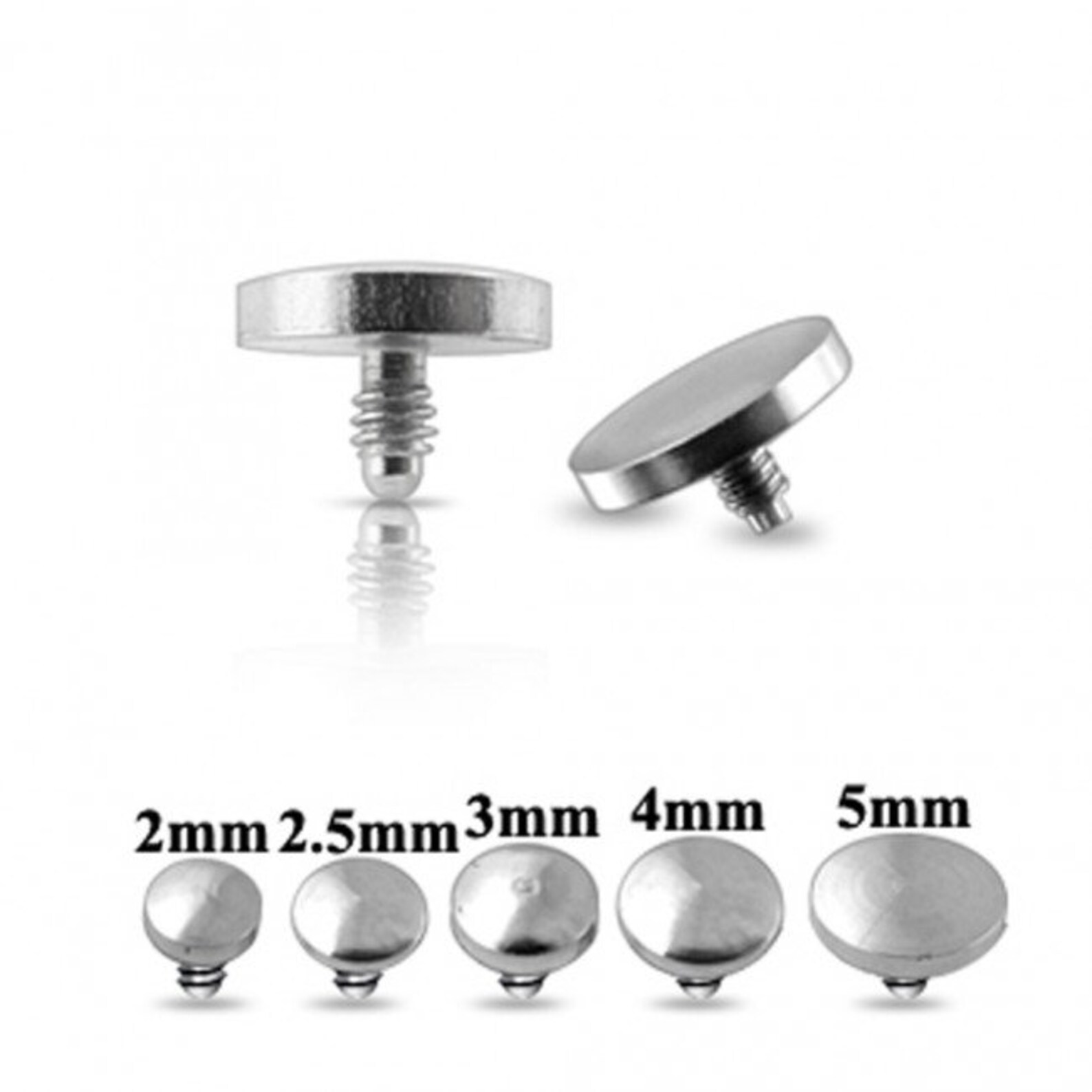 Disc Dermal Top Surgical Steel Microdermal 14G Stud Price - Etsy