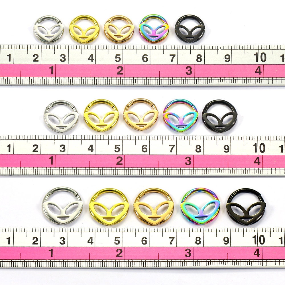 Alien Septum Ring/ Cartilage Earring Hinged Septum Nose Ring | Etsy