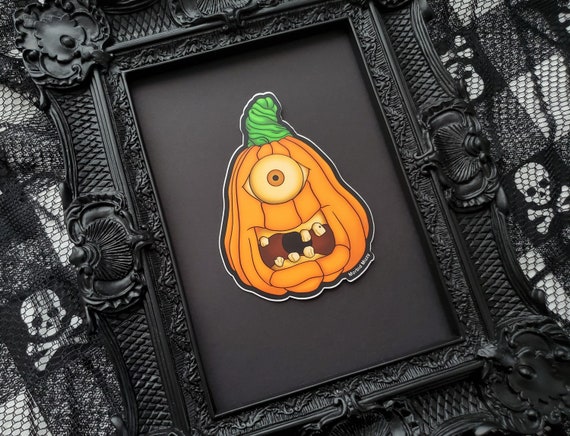 Cyclops Big Jack-o-lantern Creepy Cute Goth Halloween - Etsy