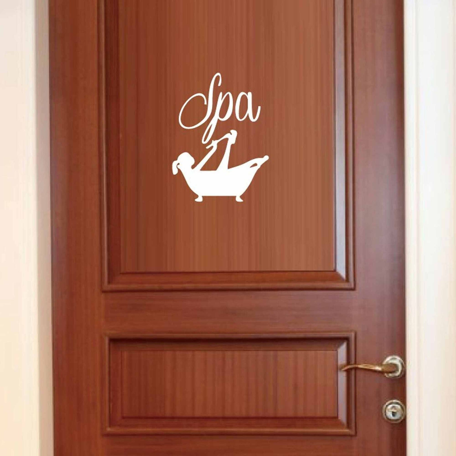 Funny Spa Sign Washroom Toilet Bathroom Door Sticker WC Vinyl Wall ...