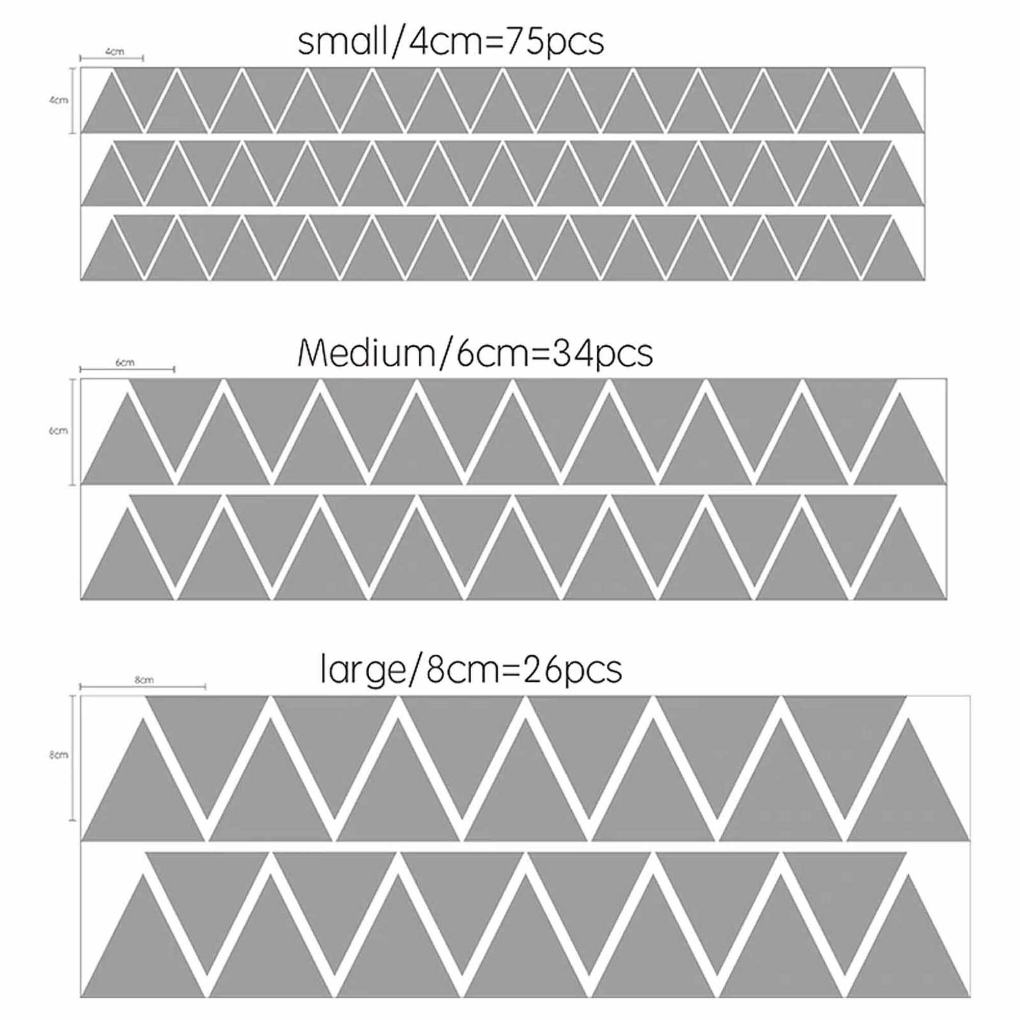 Triangle Shape Wall Stickers Baby Boy Room Little Triangles Wall ...