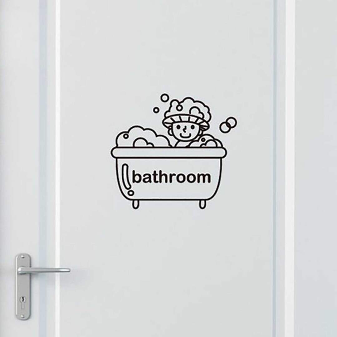 Bathroom Stickers Kids Bathing Shower Wall Stickers Art Design Home ...