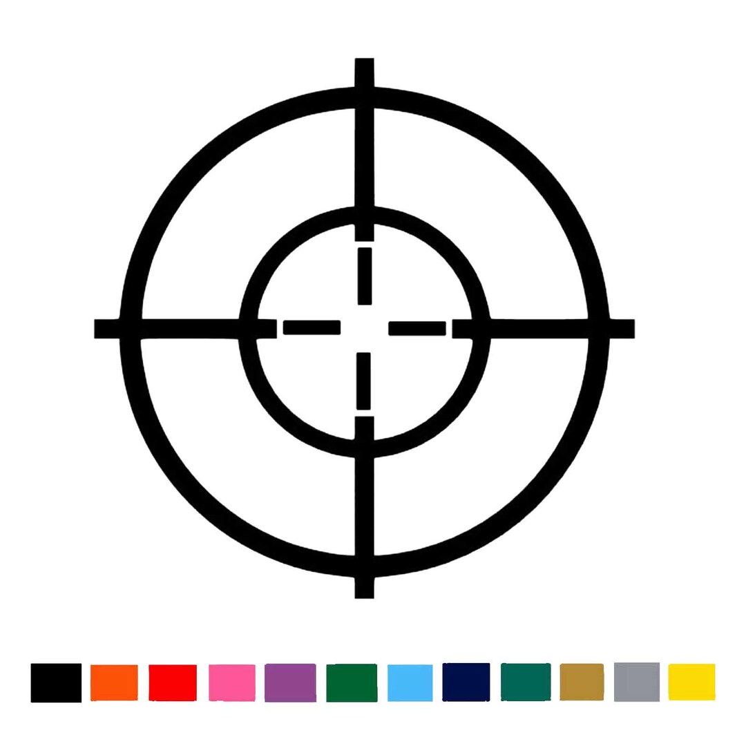 Crosshair Target Vinyl Sticker Decal for Car Truck Laptop Window Bumper ...