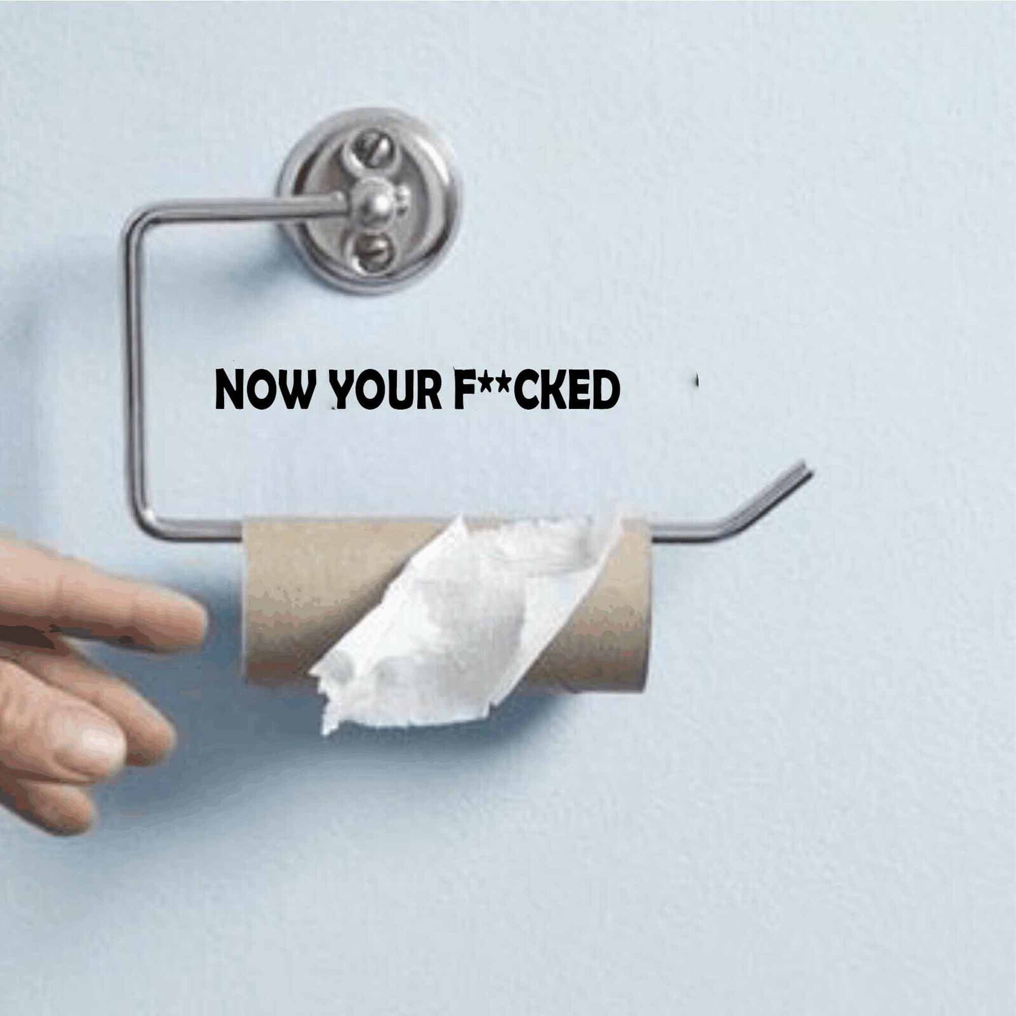 Funny Bathroom Wall Stickers Toilet Quote Seat Decal Art Vinyl Bathroom ...