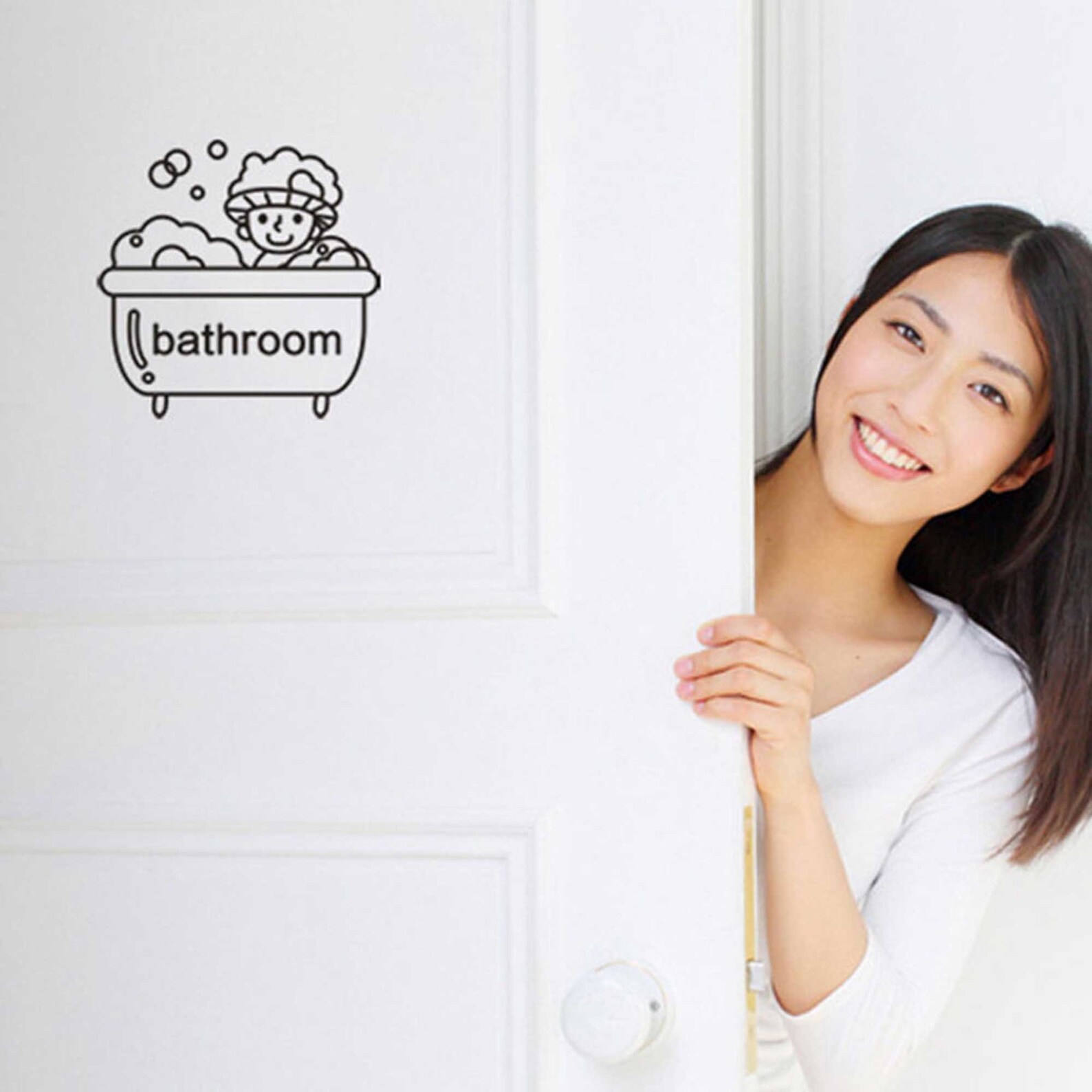 Bathroom Stickers Kids Bathing Shower Wall Stickers Art Design Home ...